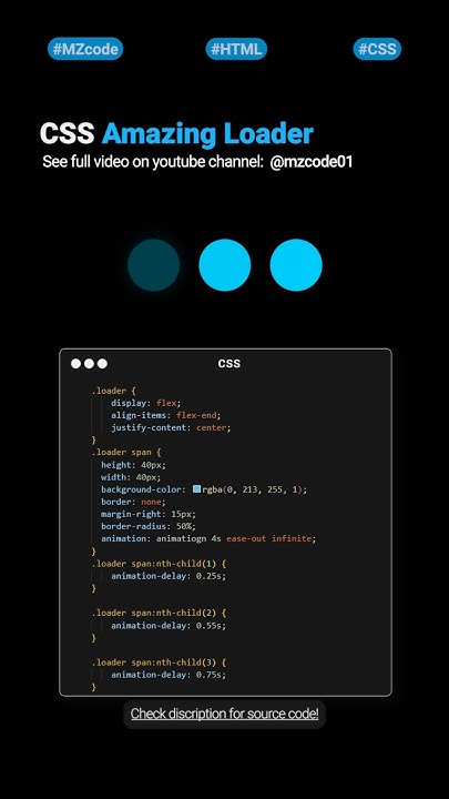 Animated Loader With Html And Css 🌀 Mzcode01 Coding Css Html Coding 