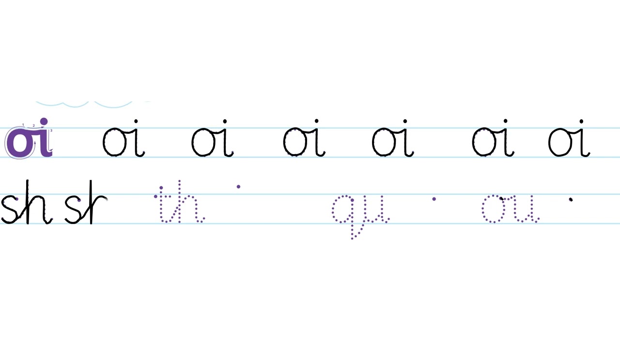 How to write 'oi' in the phonics worksheet| Letter formation video ...