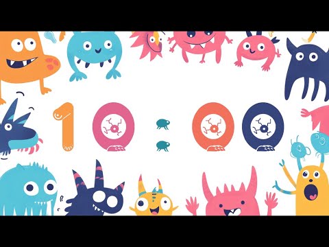 10-Minute Timer with Cute Monsters | No Music | Fun Countdown for Kids ...