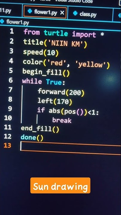 Amazing Flower Drawing Using Turtle In Python Vs Code Shorts Pythonprogramming Youtube 