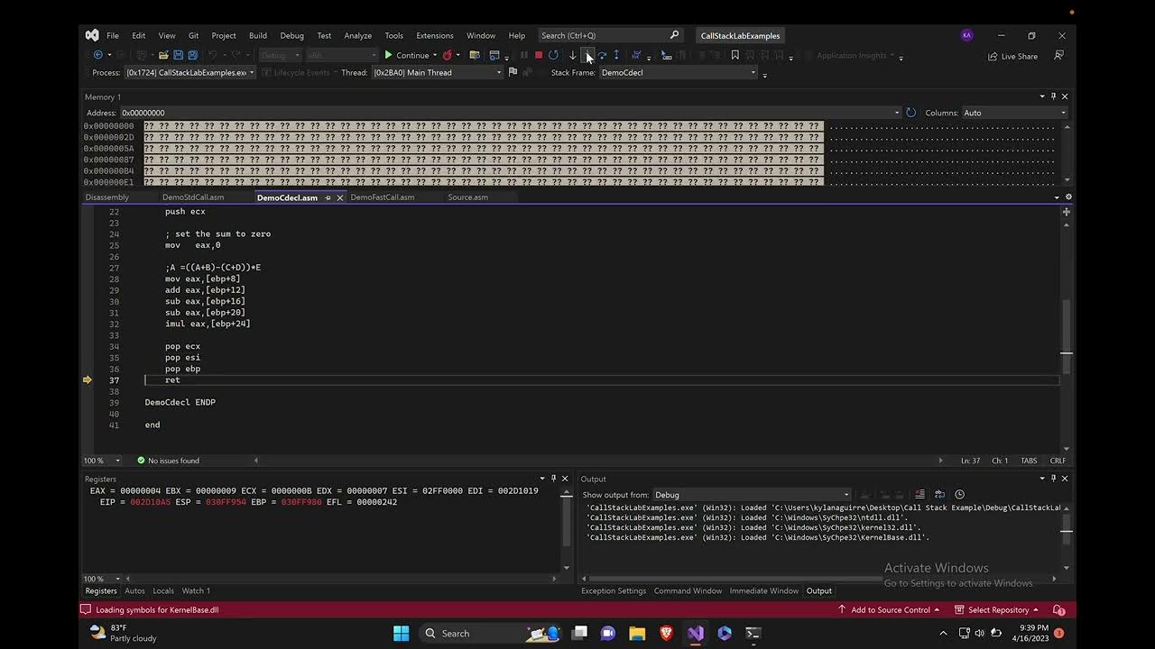 Memory Addressing and Functions Calls - YouTube