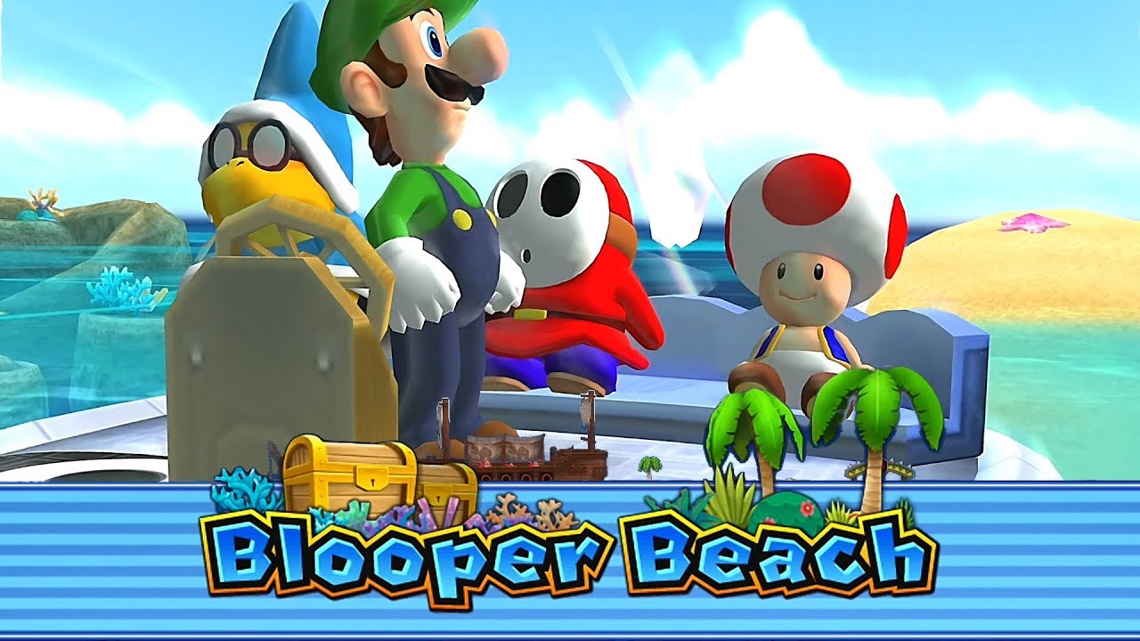 Mario Party 9 Blooper Beach Luigi vs Toad vs Magikoopa vs Shy Guy ...