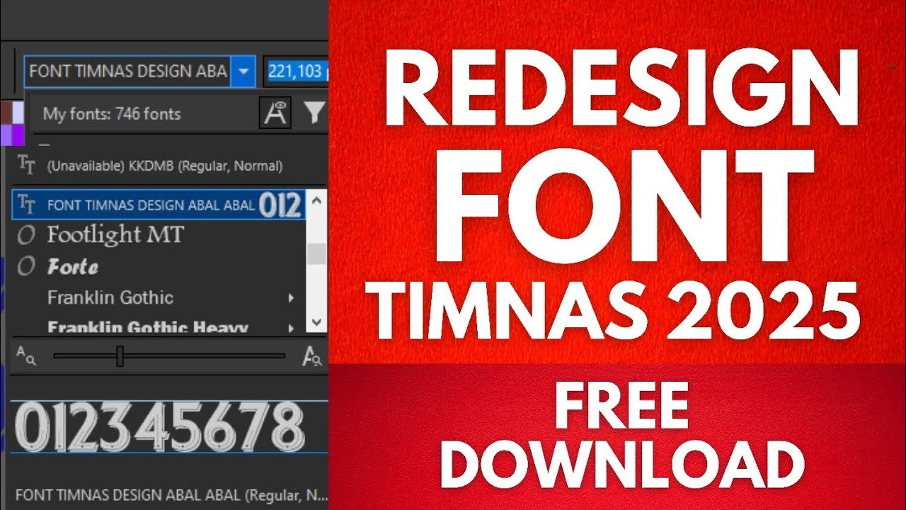 REDESIGN FONT ANGKA TIMNAS INDONESIA 2025 | FREE DOWNLOAD - YouTube