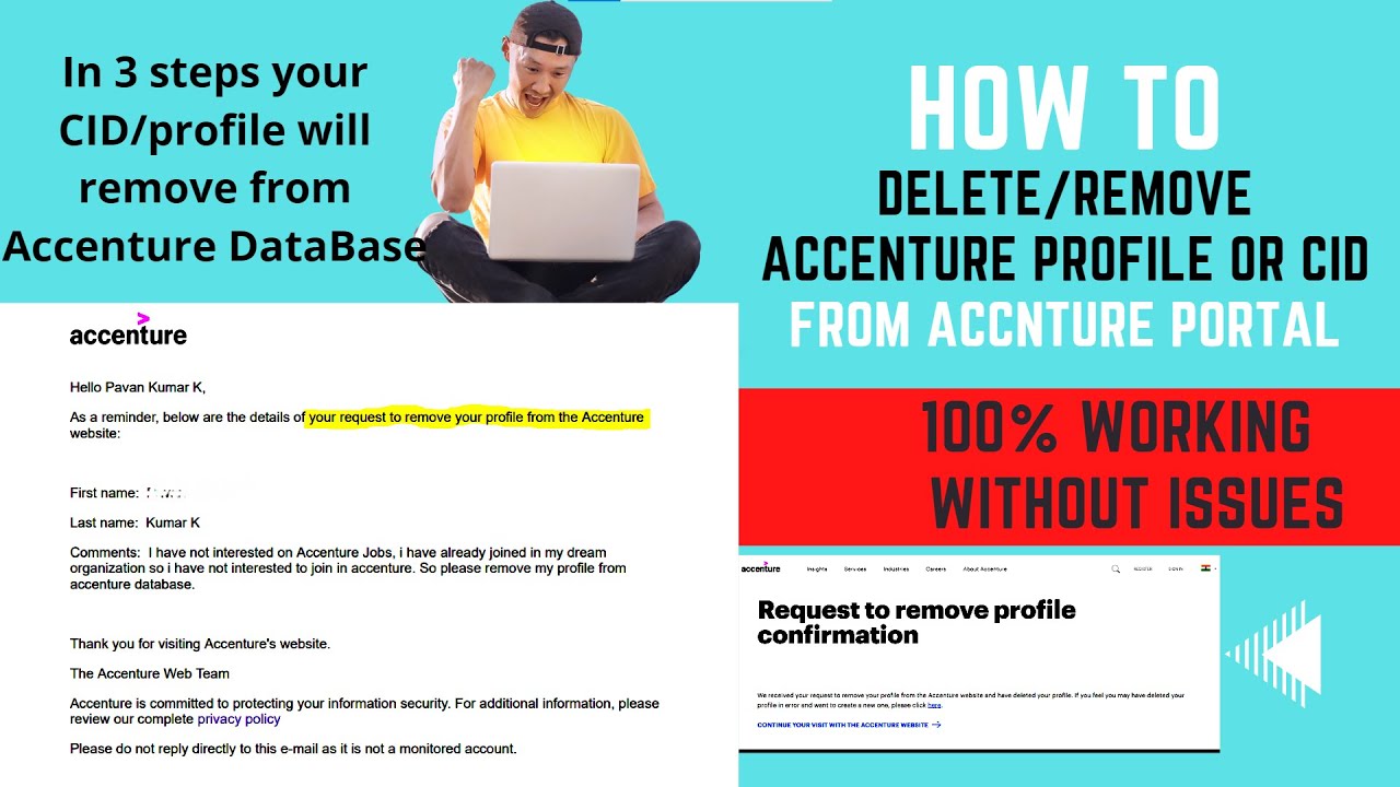 How to #delete profile/#CID Number in accenture portal || Remove ...