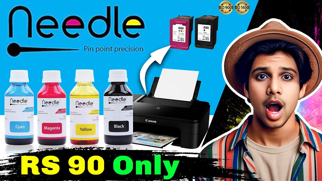 NEEDLE INK honest review | How to refill Ink On cartridge Printer - YouTube