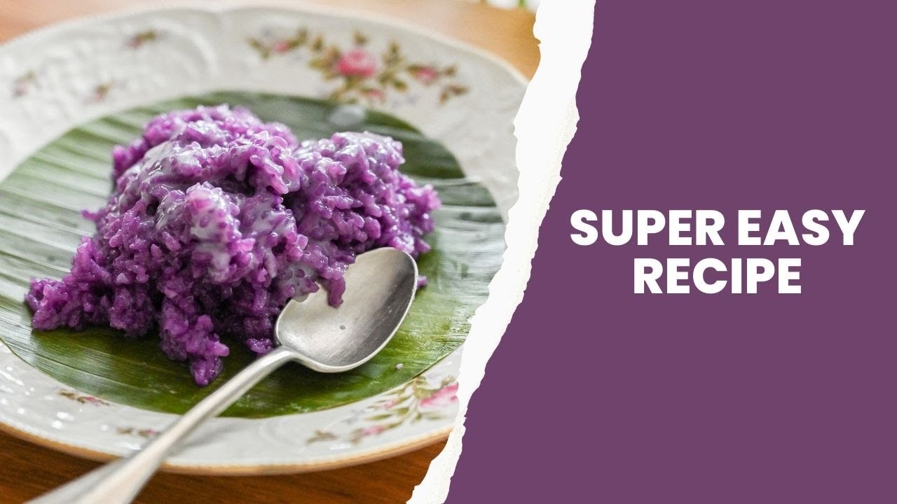 QUICK & EASY UBE STICKY RICE - YouTube