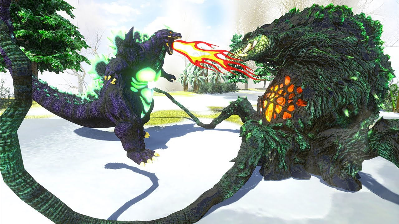 Godzilla Rescue Pikachu Pokemon From Monster Lab: Biollante, Kong ...
