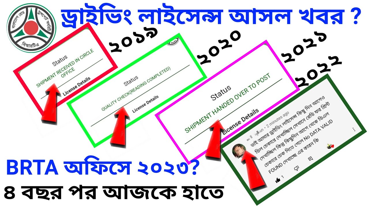 How to My driving licence status (Shipment Hand Over to Post) Dhaka ...