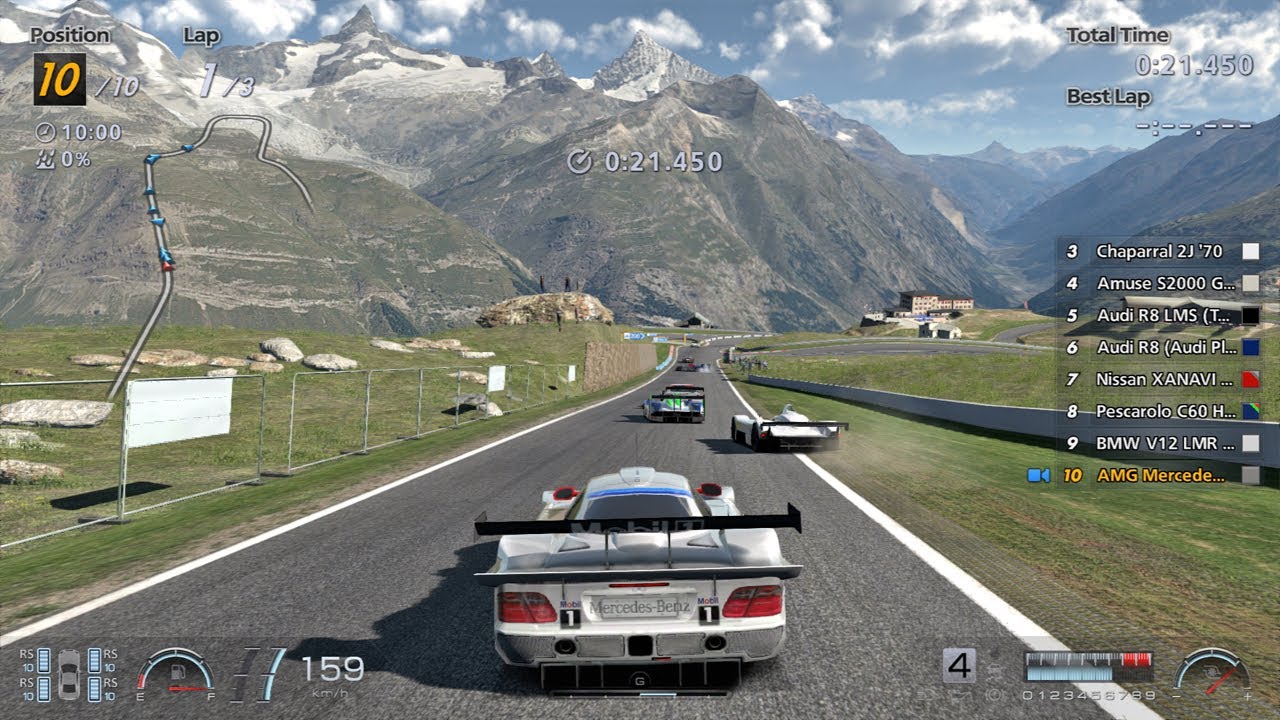 GT6 | AMG Mercedes CLK-LM 1998 | Matterhorn Riffelsee race | PS3 - YouTube