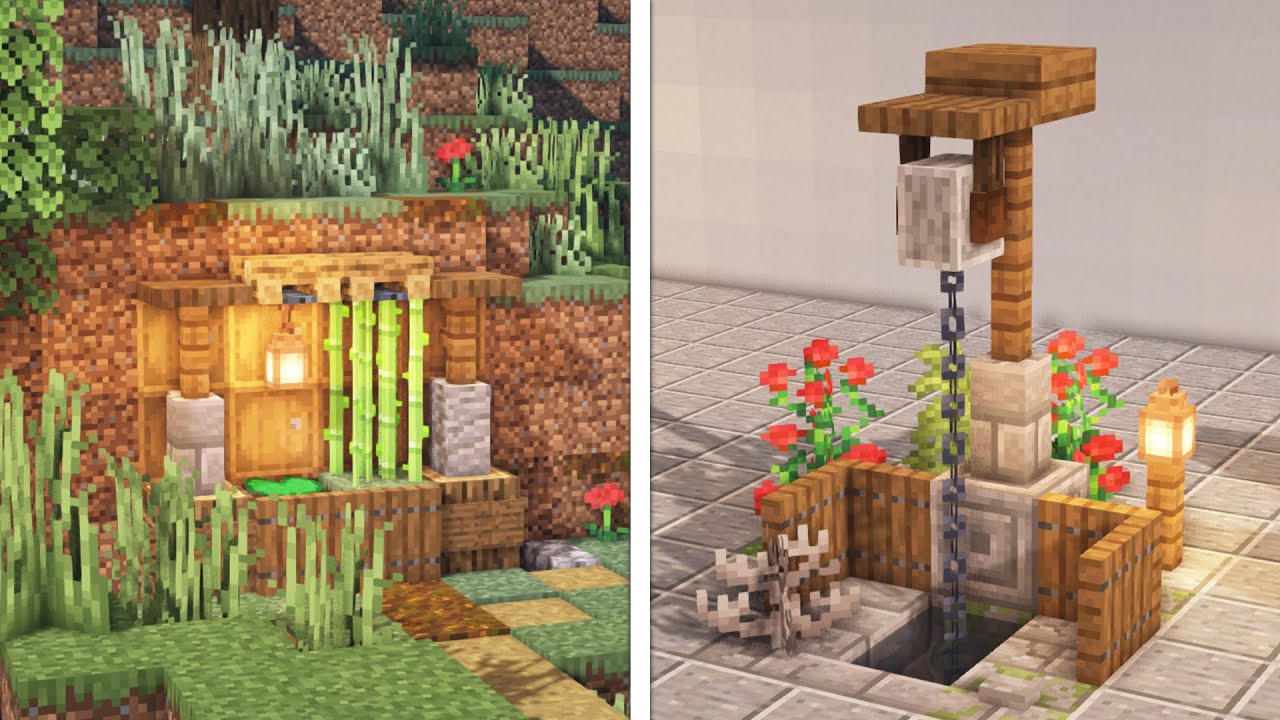 5 IDEAS to decorate your GARDEN in Minecraft | Tryggツ - YouTube