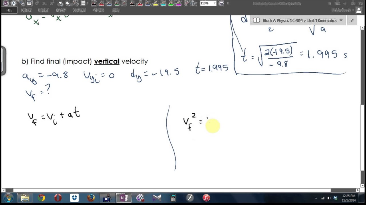 Physics 12 Practice With Horizontal Projectiles - YouTube