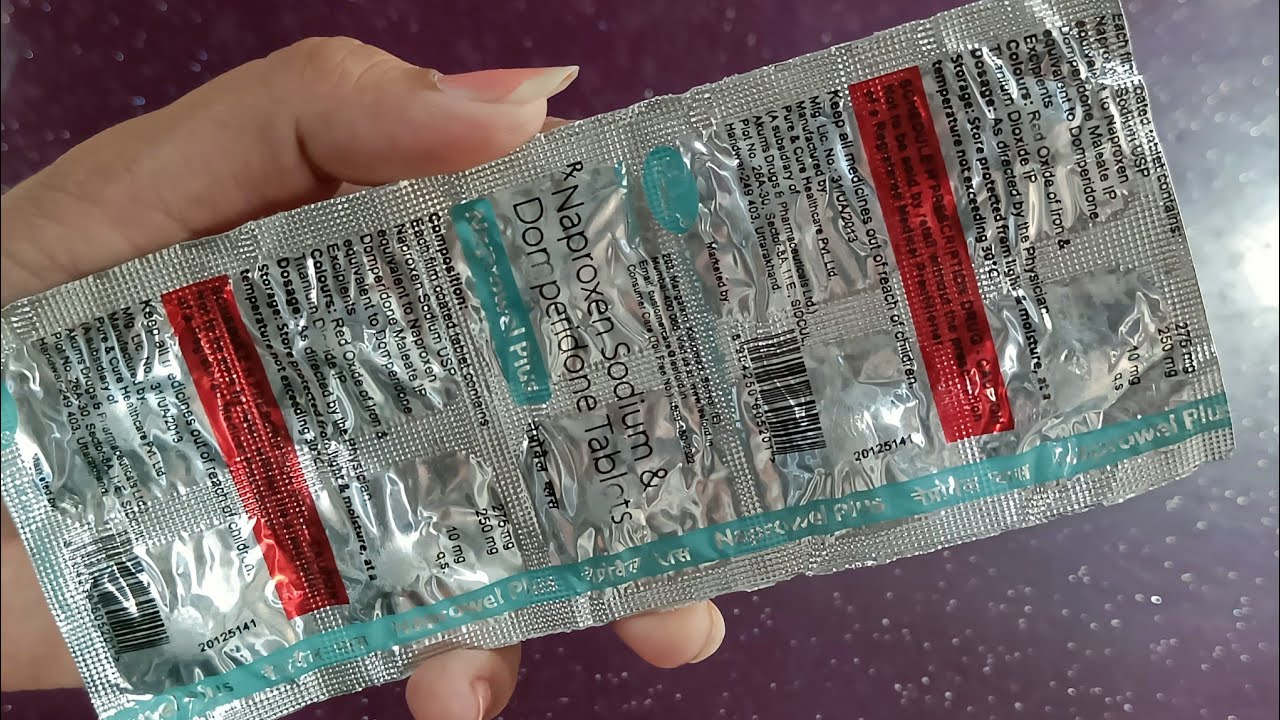 Naprowel plus tablet( Naproxen & Domperidone)use, dose, wrk, side ...