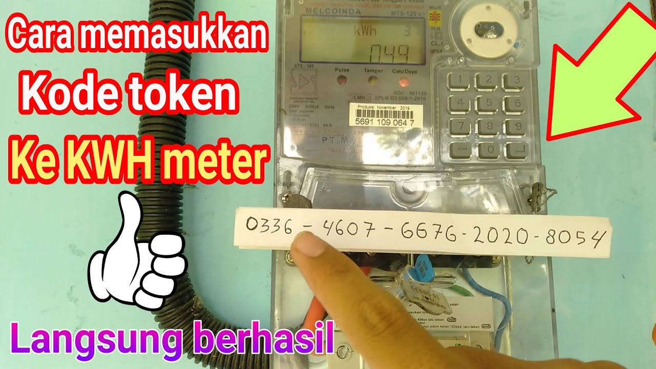 Cara memasukkan nomer token listrik ke KWH meter - YouTube