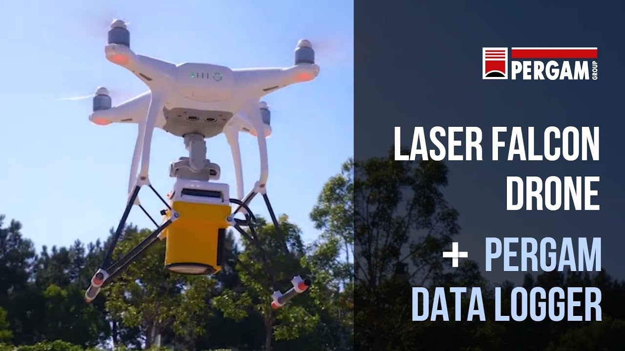 Laser Falcon Drone + PERGAM data logger - YouTube
