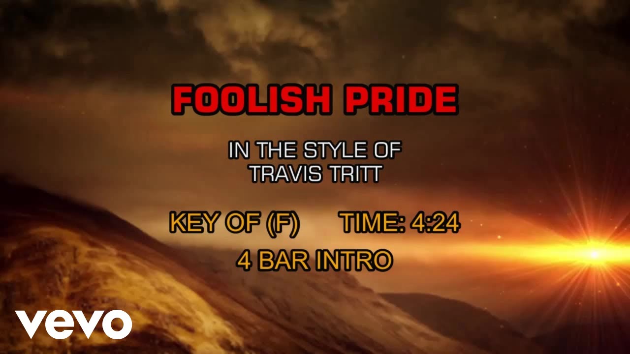 Travis Tritt - Foolish Pride (Karaoke) - YouTube
