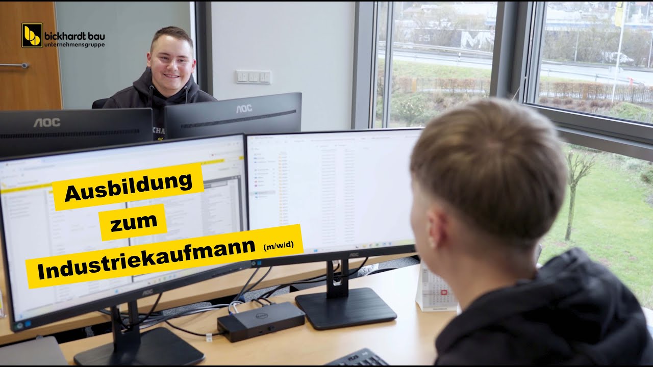 Ausbildung zum Industriekaufmann (m/w/d) bei Bickhardt Bau - YouTube