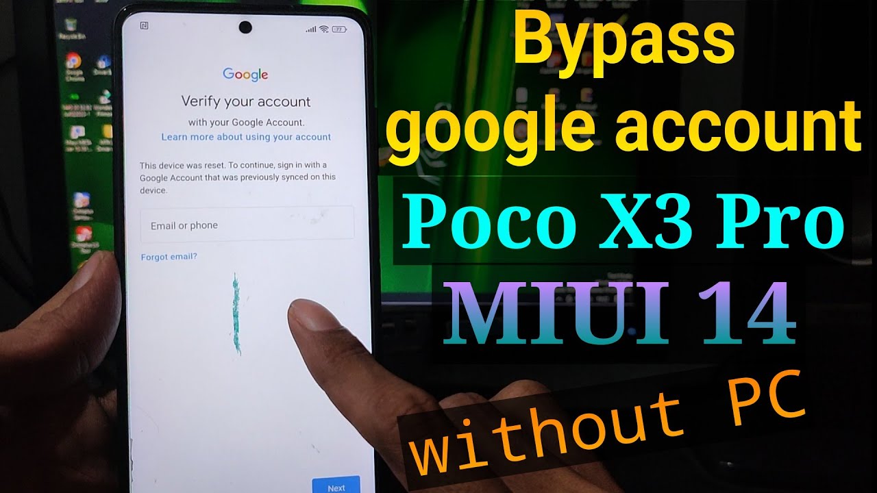 FRP Bypass Poco X3 Pro without PC || Poco X3 pro FRP Bypass MIUI 14 ...