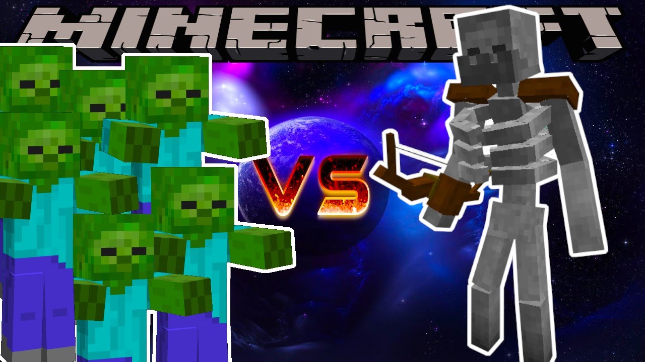 MUTANT SKELETON VS 100 ZOMBIES - MINECRAFT 1.16.5 (MOB BATTLE) - YouTube
