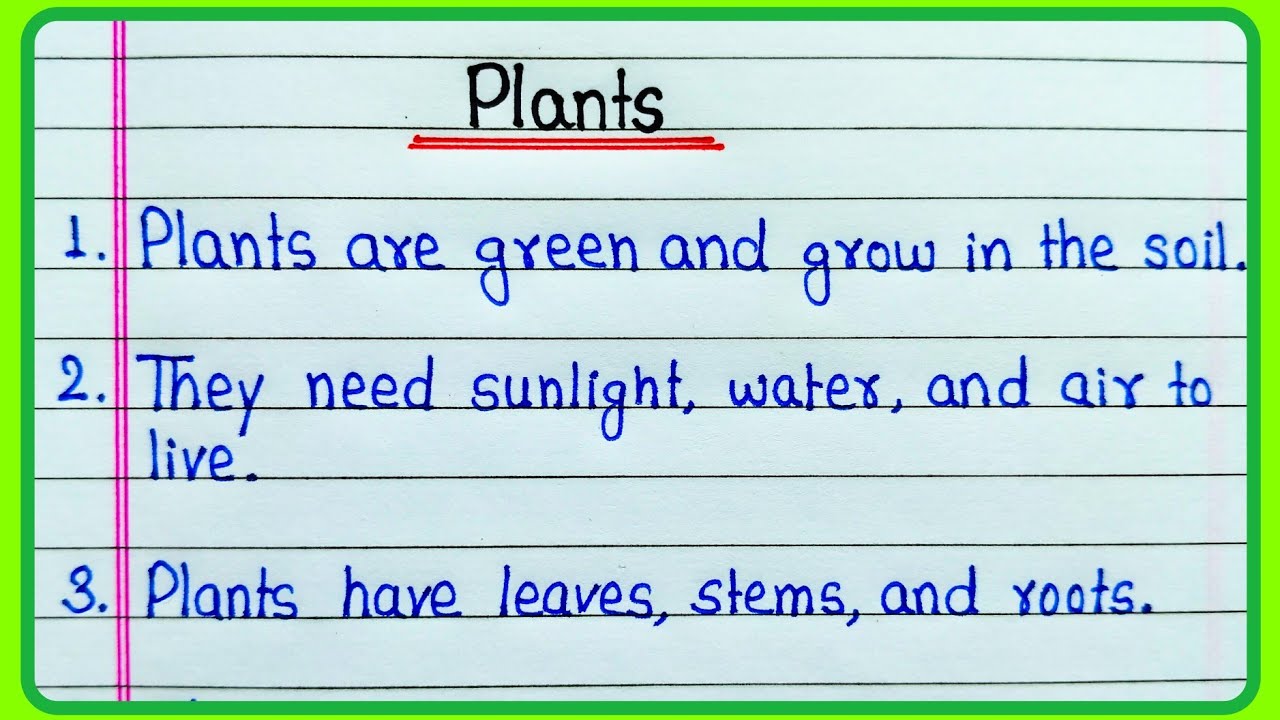 10 lines on Plants | About plants | Importance of plants | What is ...