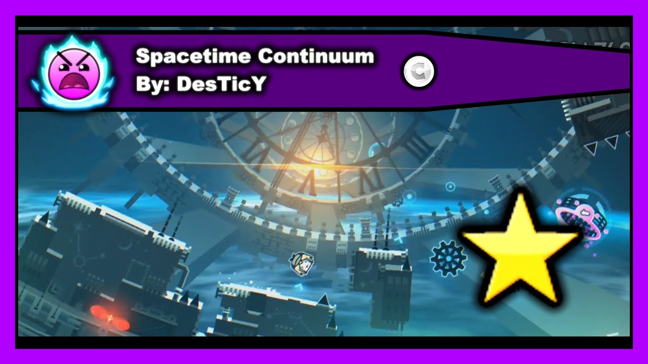 Geometry Dash - Spacetime Continuum by DesTicY (All 1 Coin) 100% Complete - YouTube