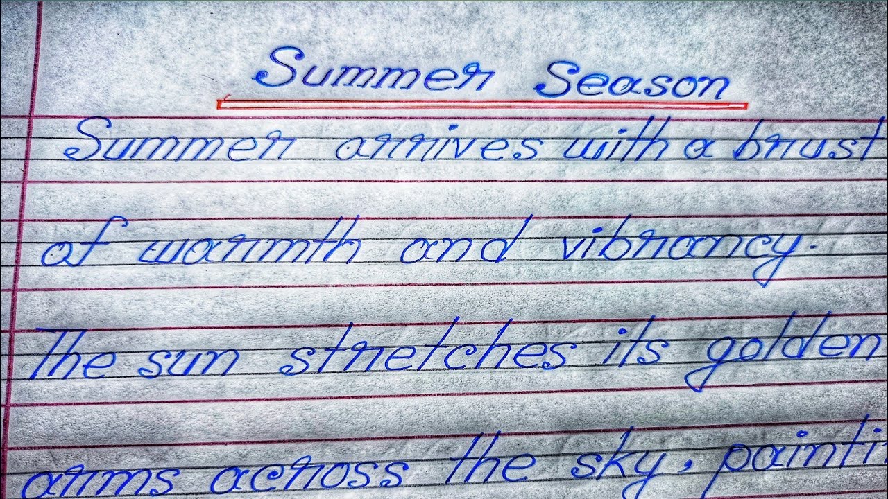 Essay on my favourite season | Summer Season in English | Summer Season ...