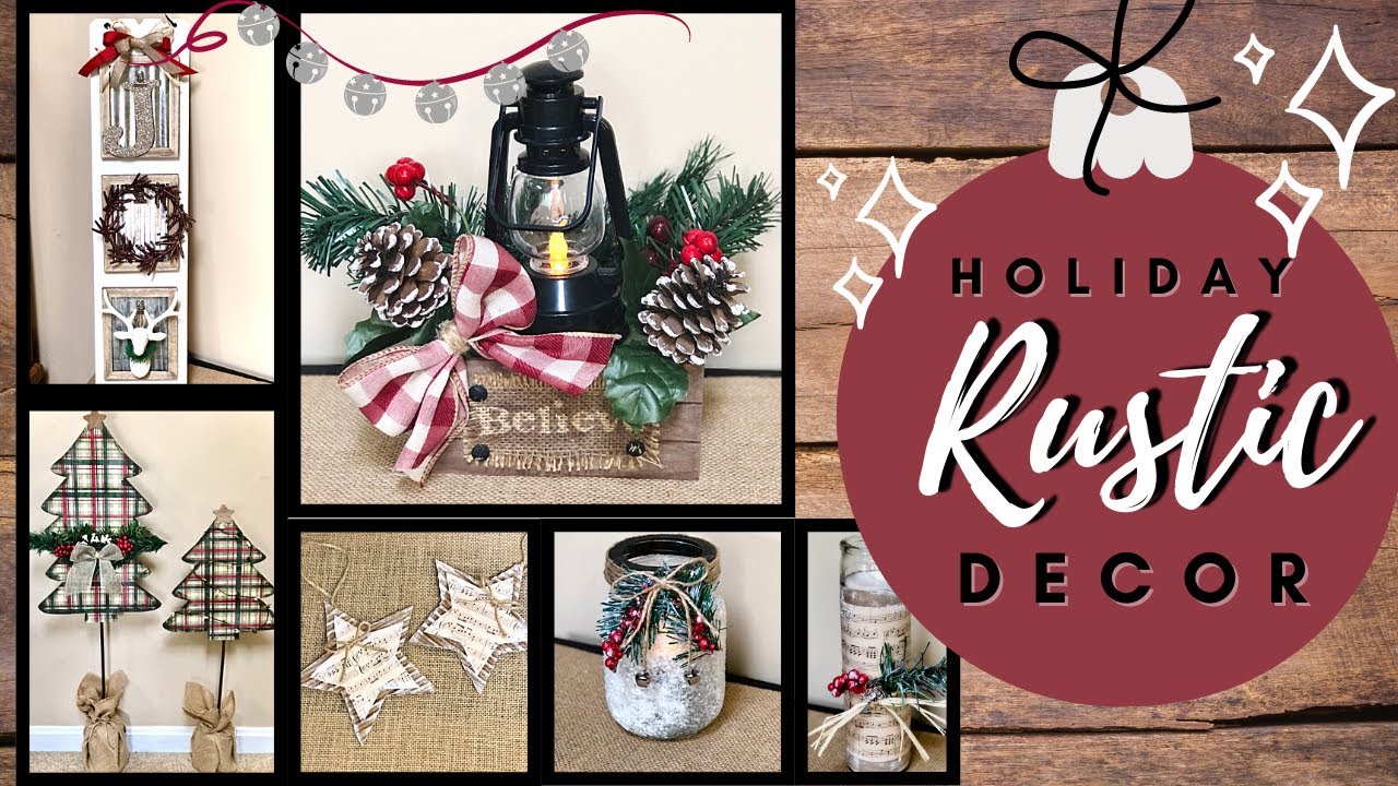 DIY Dollar Tree Rustic Holiday Decor l QUICK & EASY l 2020 🎄 - YouTube