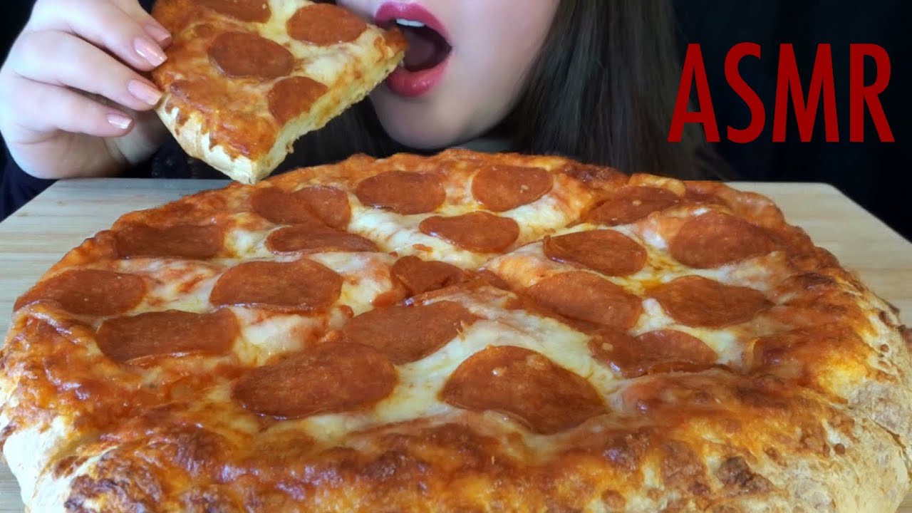 ASMR Pepperoni Pizza MUKBANG - SATISFYING Eating Sounds - YouTube