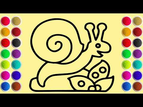 Relax with a Satisfying Sand Painting of a Cute Snail | Easy Step-by-Step Tutorial