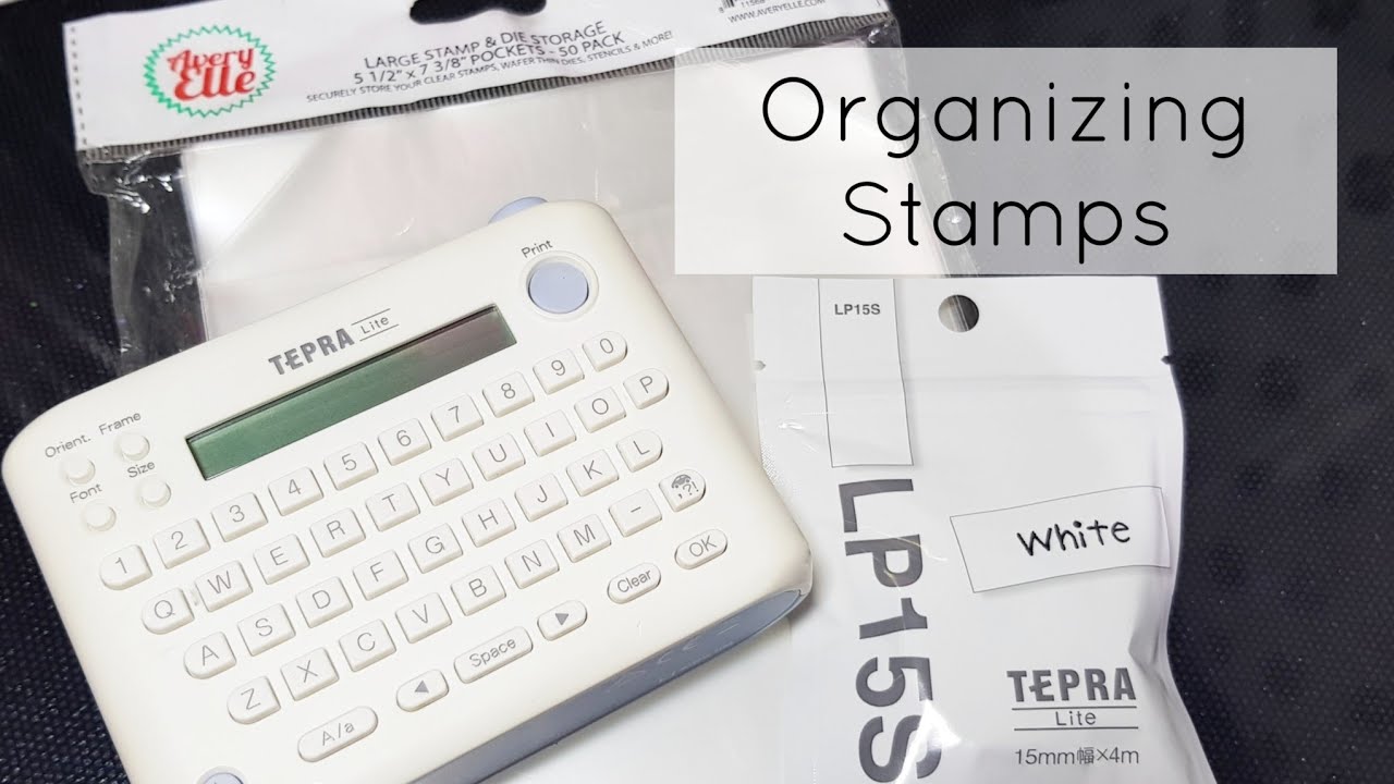 Organizing Stamps (Avery Elle Stamp Pockets & Tepra Labeller) - YouTube