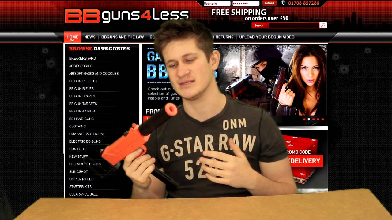 Double Eagle M42 Mac 10 UZI BB Airsoft Gun! - YouTube