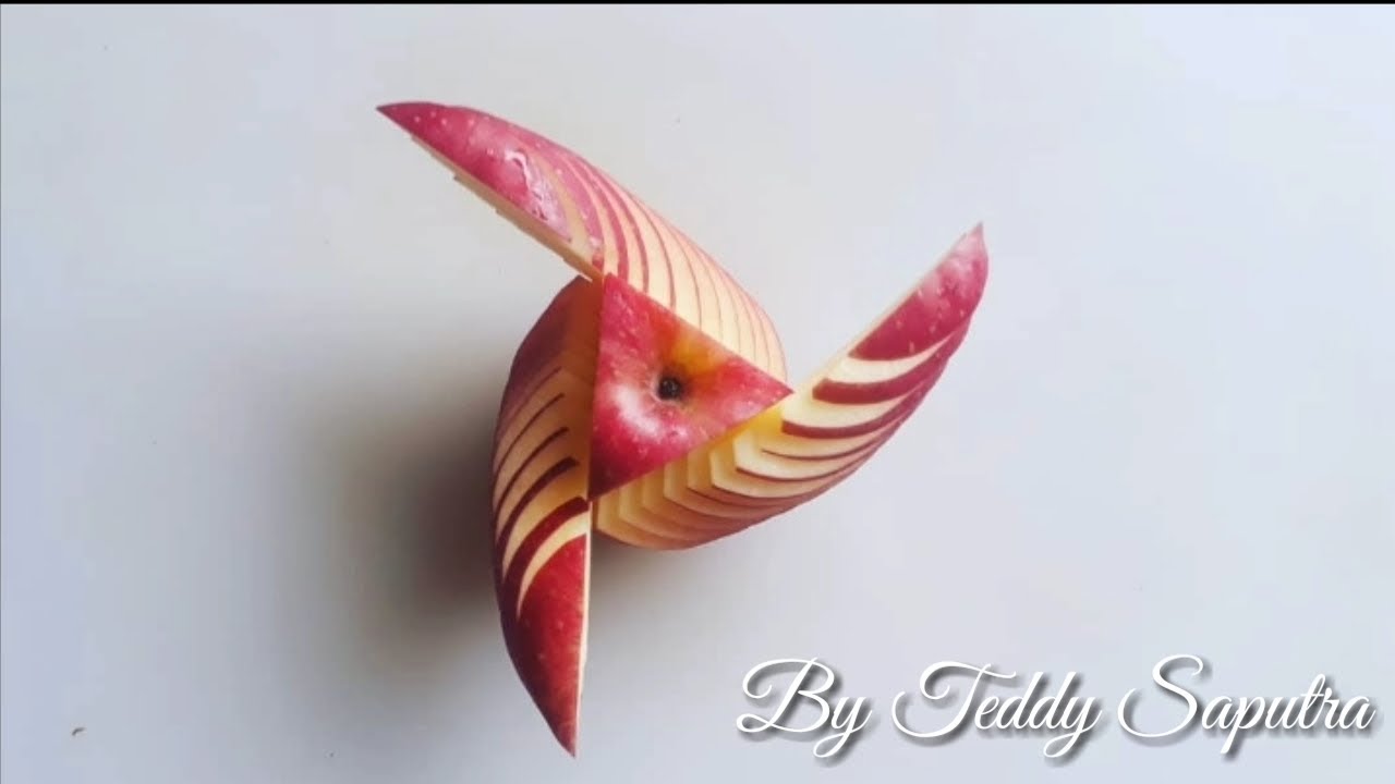 Fruit Carving || Apple Garnish - YouTube