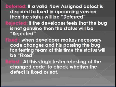 What is Defect or Bug or Error, Defect life cycle detailed description ...