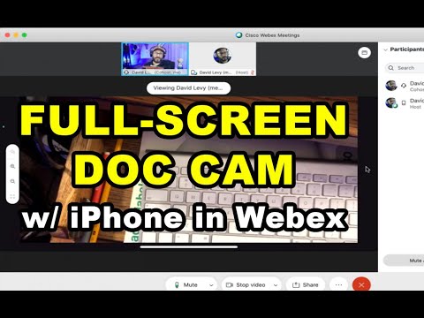 Webex Full Screen Document Camera from an iPhone in Webex - YouTube