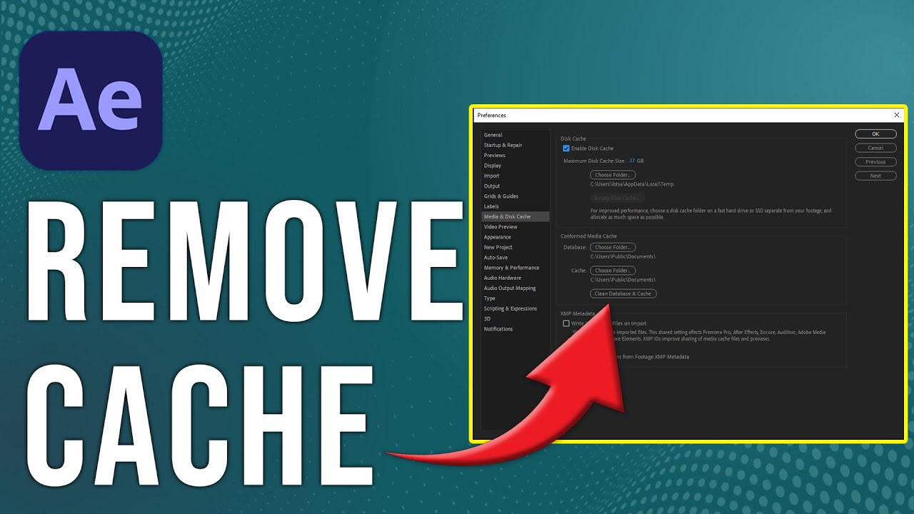 How To Remove After Effect Cache (How To Clear/Delete After Effect ...