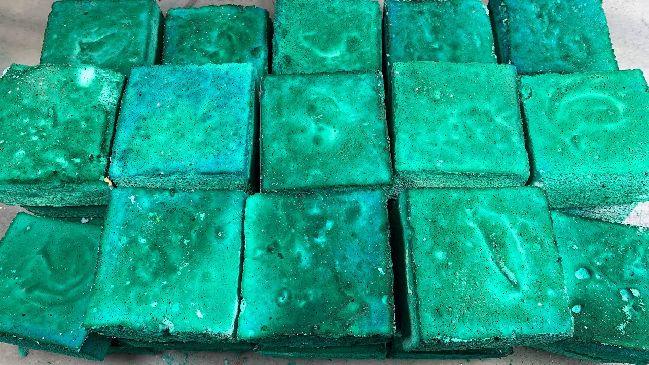 SPONGE GRITTY AIRY CRUNCHY Soft Gym chalk Blocks Green - YouTube