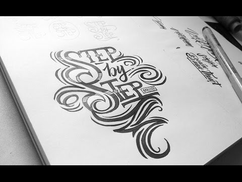 Step by Step - hand-lettering - YouTube