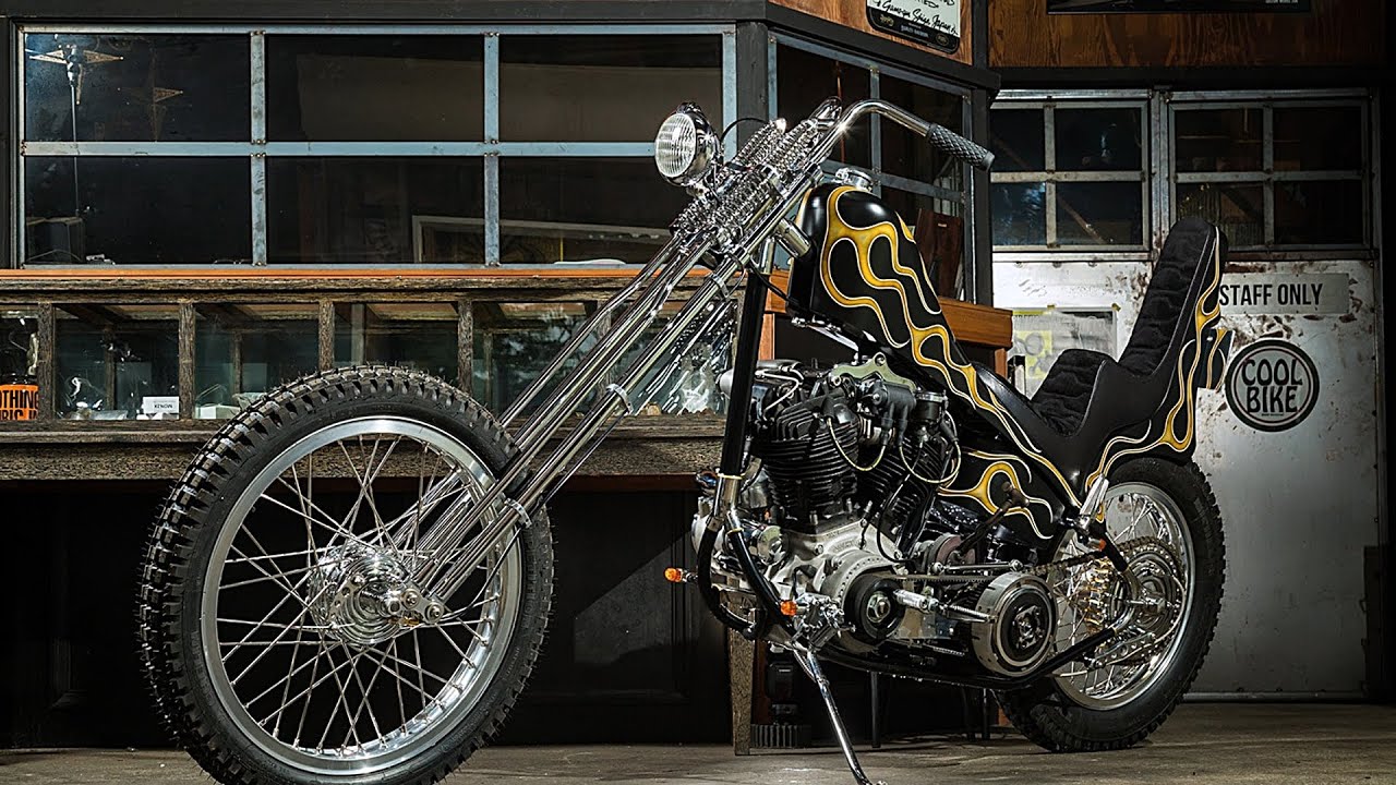 Custom Harley-Davidson Knucklehead Chopper: Bold and Flamboyant with ...