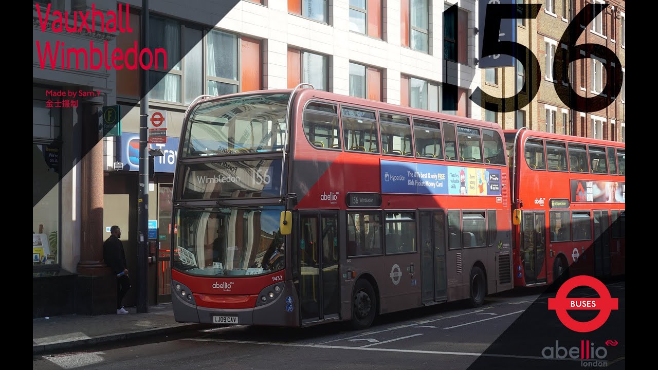London Buses: Vauxhall 156 Wimbledon - YouTube
