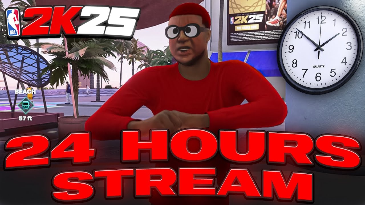FIRST EVER 24HR STREAM NBA2K25 WATCH LIVE NOW📺! NBA 2K25 PARK EARLY ...