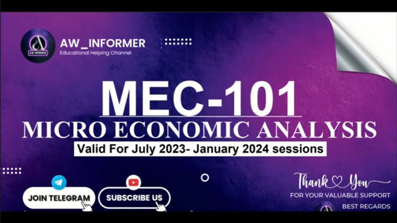 MEC 101 SOLVED ASSIGNMENT 23-24 | MEC 101 SOLVED ASSIGNMENT IN ENGLISH 23-24 | FREE SOLVED ASSIG ...