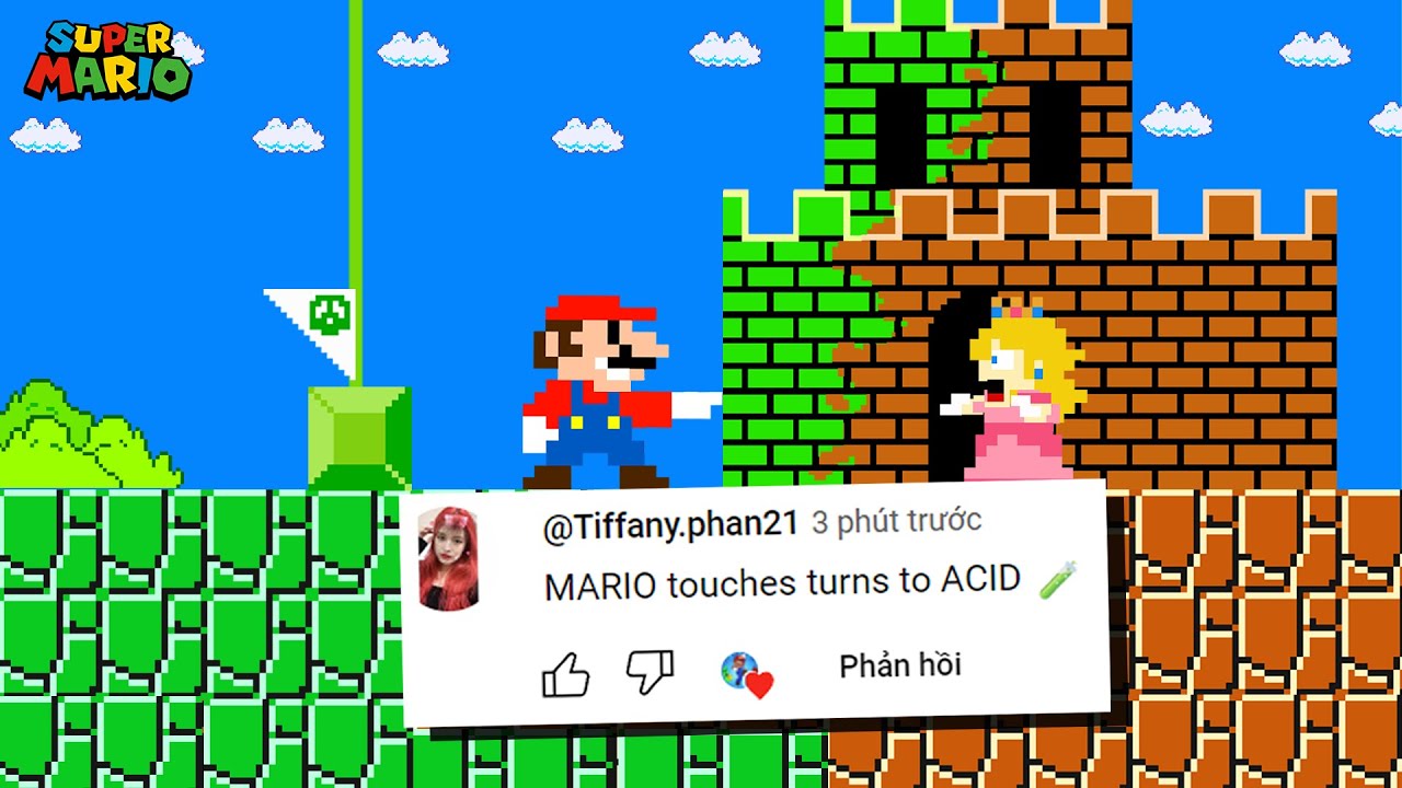 Super Mario Bros. but Everything Mario touch turn to ACID | Animated ...