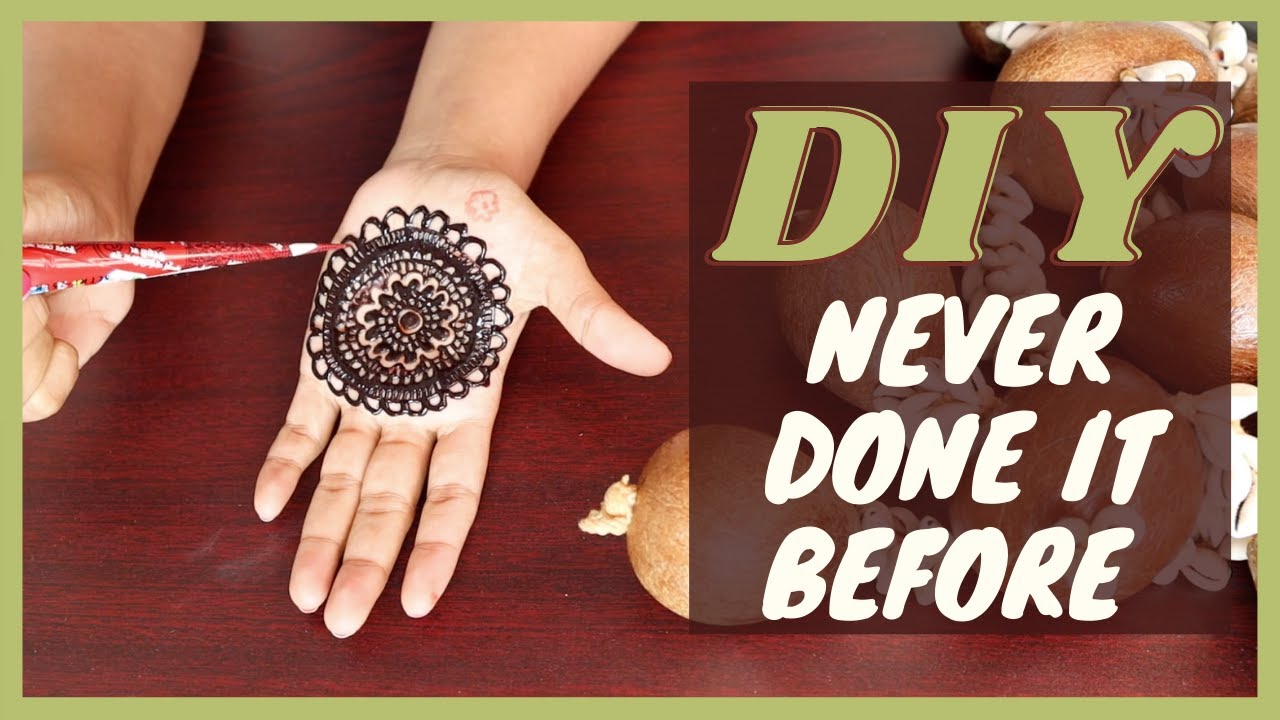 I tried doing henna on my own hands for the first time | DIY Easy Henna ...