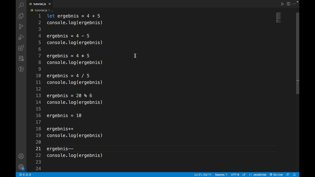 JavaScript | Grundlegende Rechenoperationen - YouTube