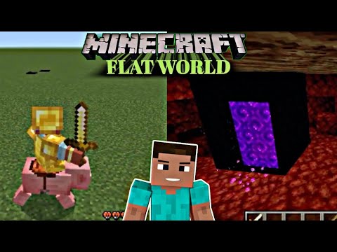 NETHER PORTAL ACTIVATE IN FLAT WORLD. MINECRAFT PE. - YouTube