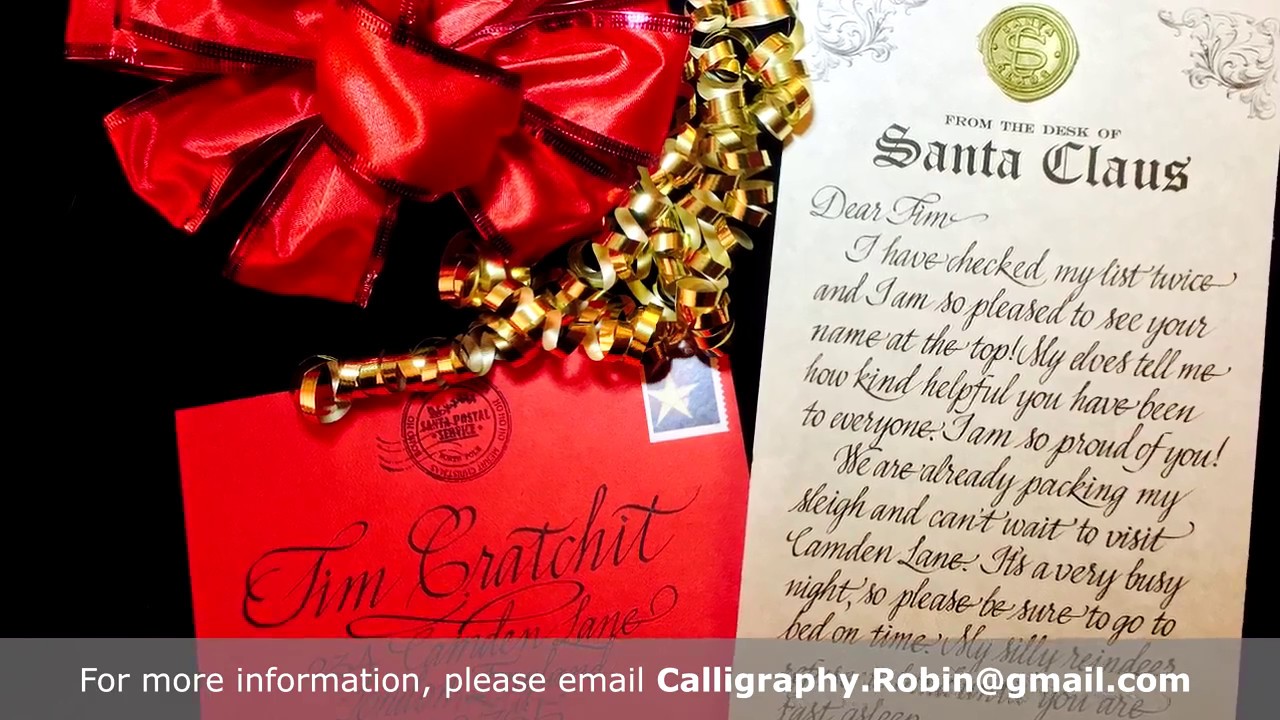Personalized Calligraphy Letters From Santa Claus! - YouTube