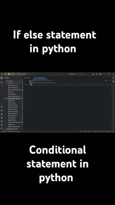 If Else Statement In Python Ifelse Coding Pythonprogramming Pythontutorial Youtube