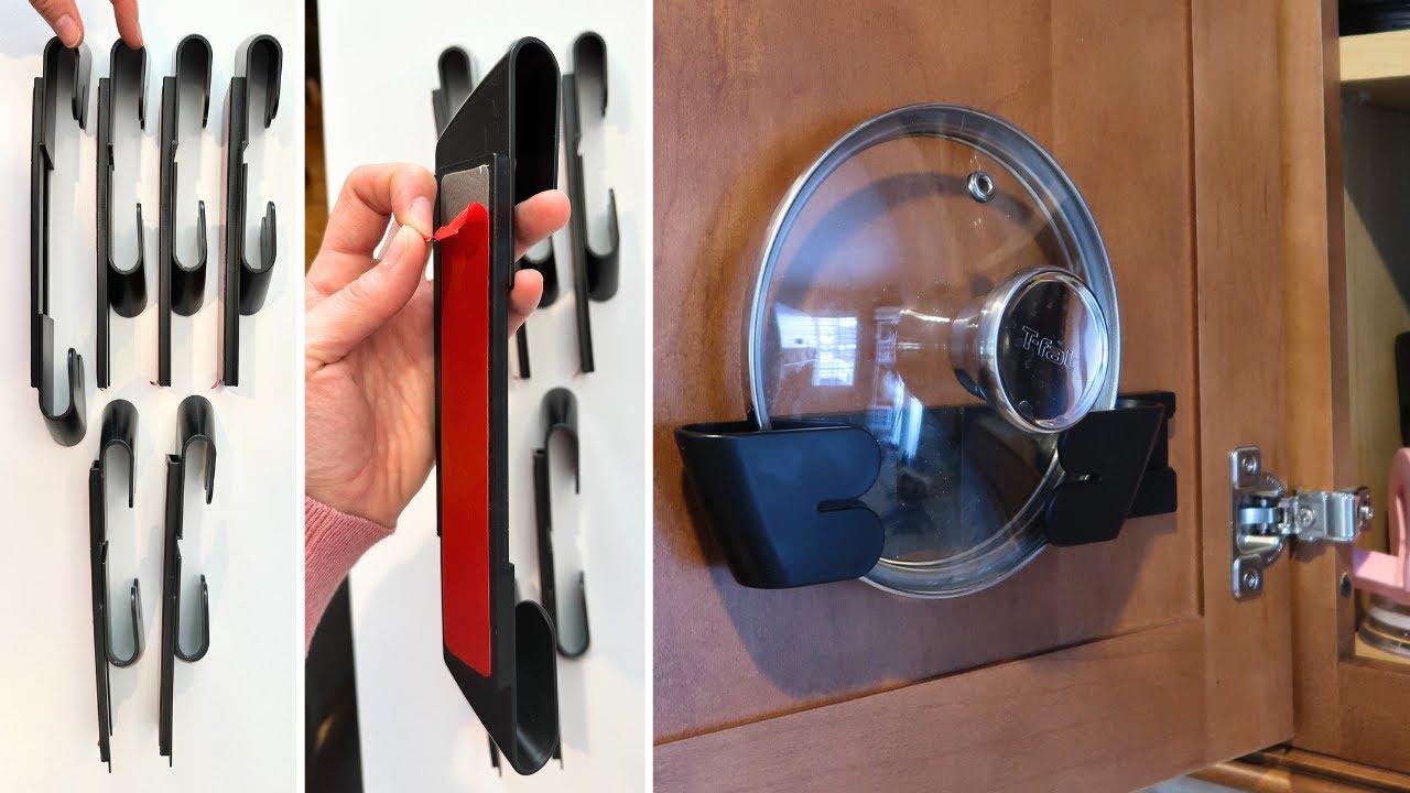 How to organize and hang pot lids! - YouTube
