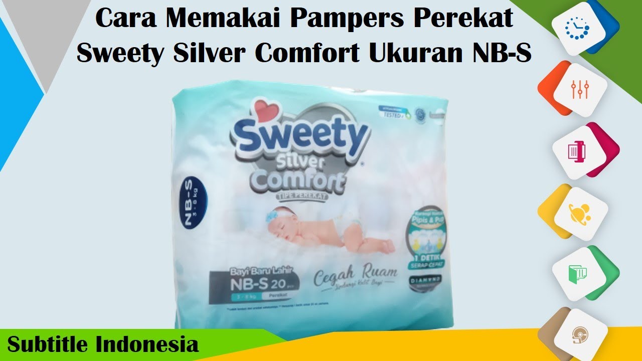 Cara Memakai Pampers Perekat Sweety Silver Comfort NB-S (Newborn) Sub ...