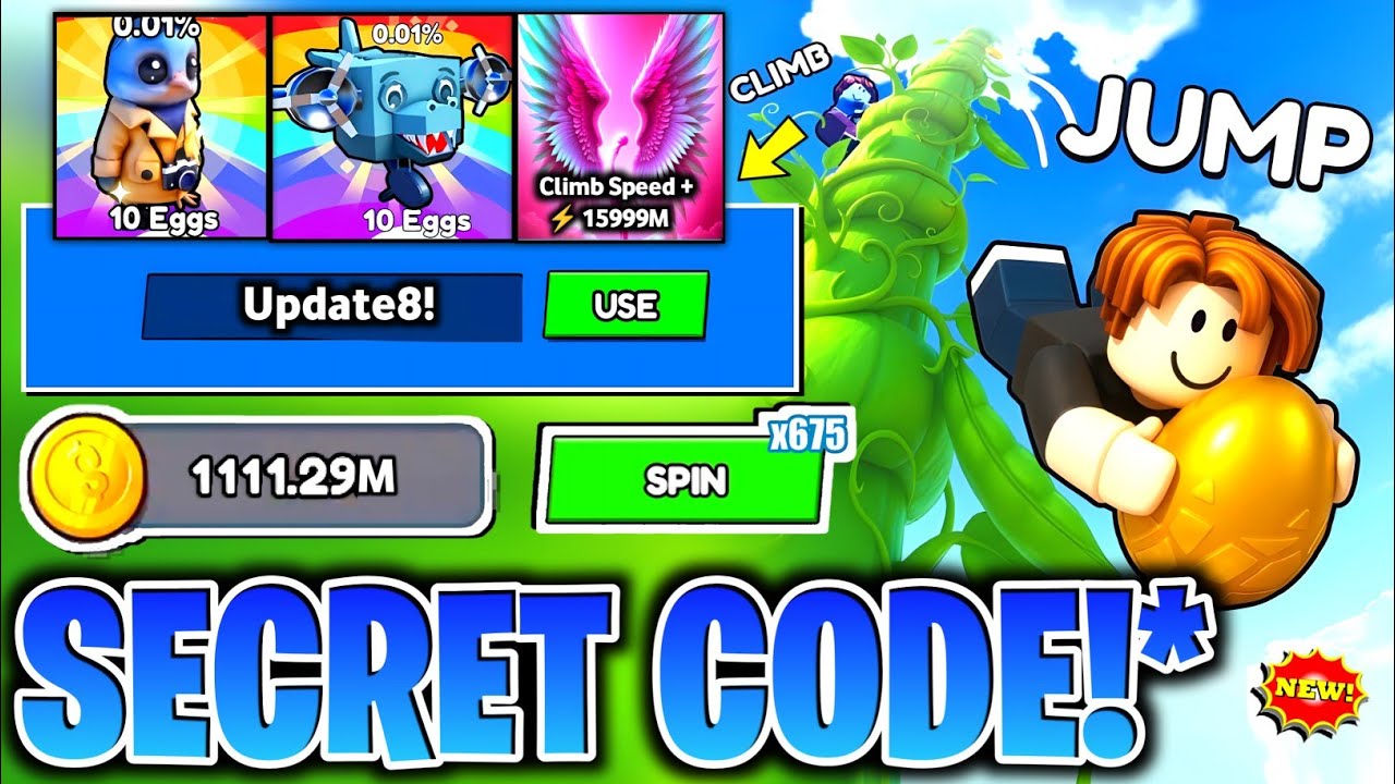 ⚠️UPDATE - 6!💥CODE!⚠️ CLIMB AND JUMP TOWER ROBLOX CODES 2025 - CLIMB AND JUMP TOWER CODES - YouTube