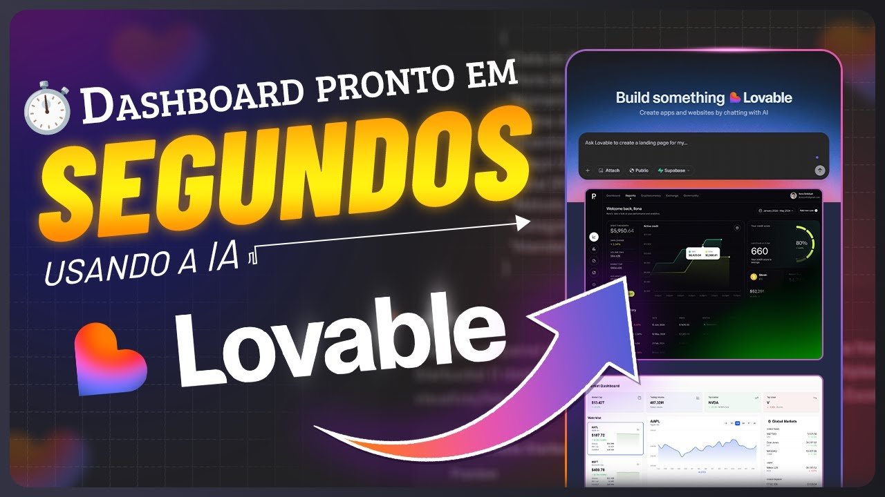 Dashboard pronto em SEGUNDOS com IA usando o Lovable - YouTube